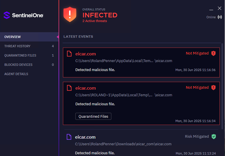 SentinelOne Icon and Alerts – Mennotech Support